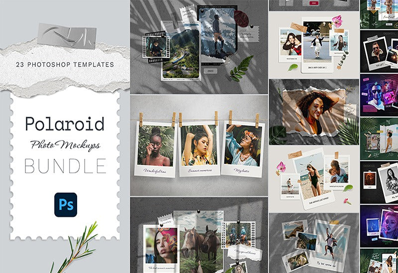 23 Polaroid Mockups Bundle | Artixty