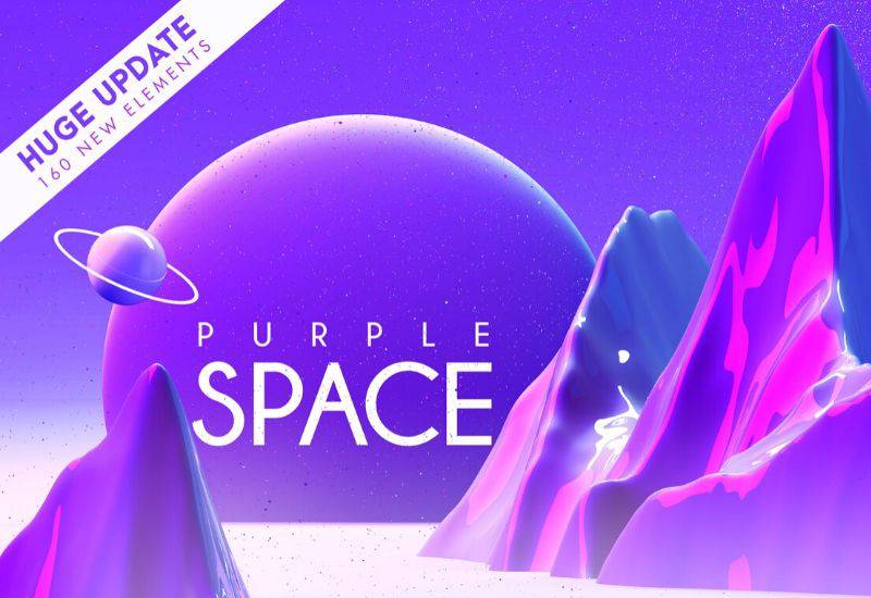Purple Space - 160+ Eye-Catching Elements | Artixty