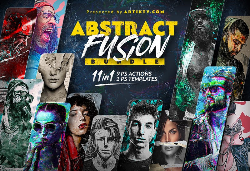 The Abstract Fusion Bundle Of Photoshop Add-Ons | Artixty