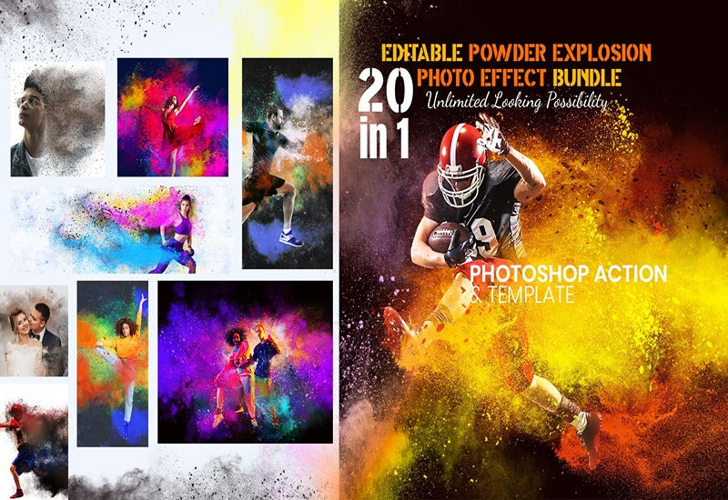 Powder Explosion Photo Effects Bundle | Artixty